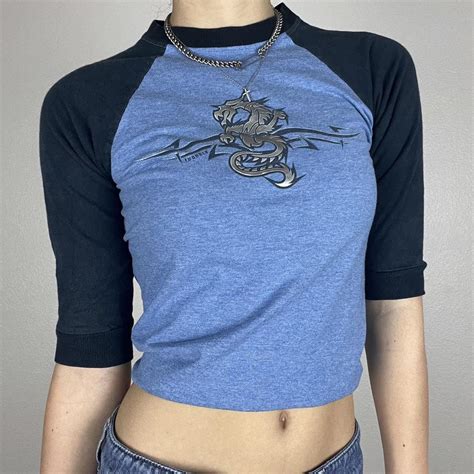 Vintage 90s Sideout Navy And Light Blue Baseball Depop