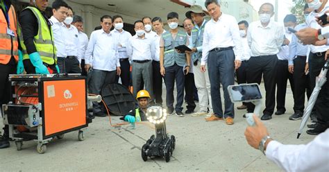 ក្រសួងសាធារណការ ប្រើម៉ាស៊ីនរ៉ូប៉ូតទំនើប ត្រួតពិនិត្យប្រព័ន្ធលូ