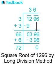 Find Square Root Of 1296 By Prime Factorization Long Division