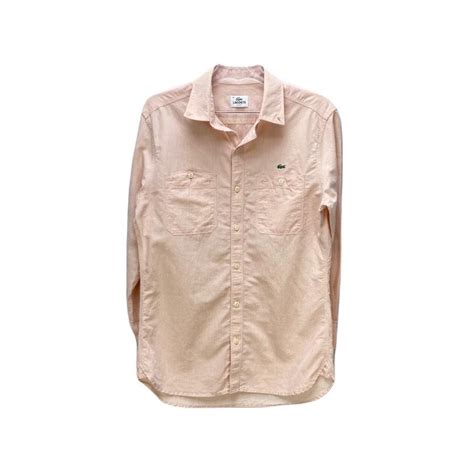 여성 라코스테 긴팔 솔리드 셔츠 복숭아 38 95 헬로마켓