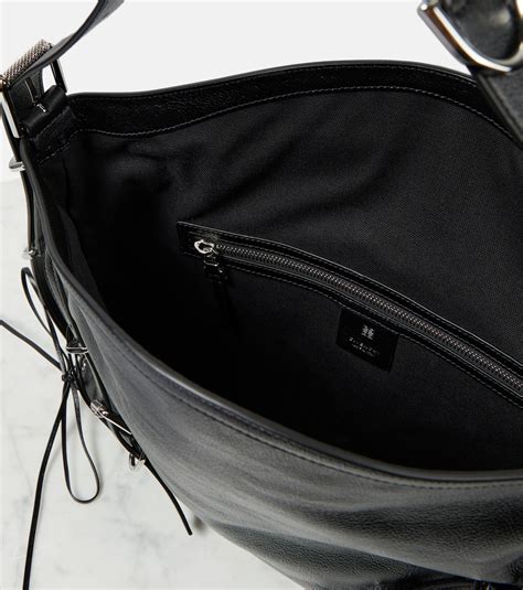 Voyou Medium Leather Shoulder Bag In Black Givenchy Mytheresa