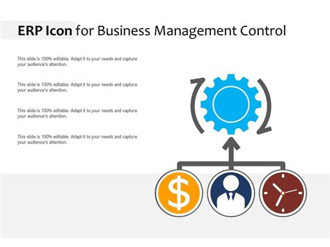 ERP Icon For Business Management Control Presentation Graphics Presentation PowerPoint