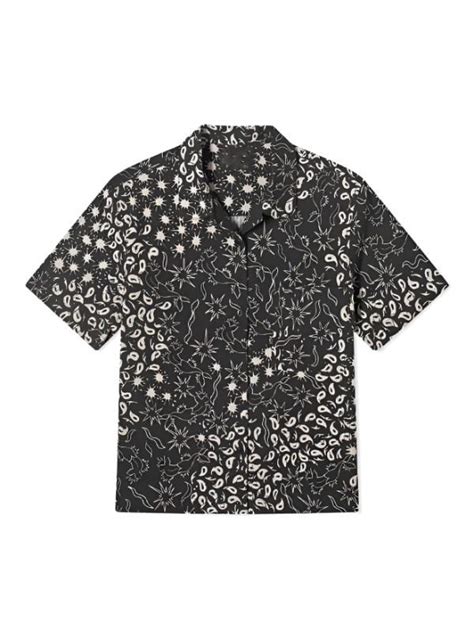 Below Deck S12 Kyle Stillie Black Floral Print Shirt Paragon Jackets