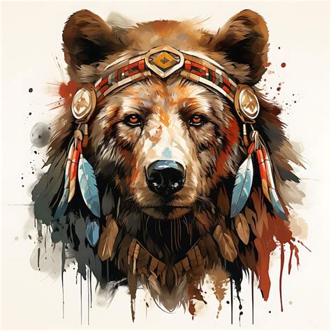 Native American Bear Drawings