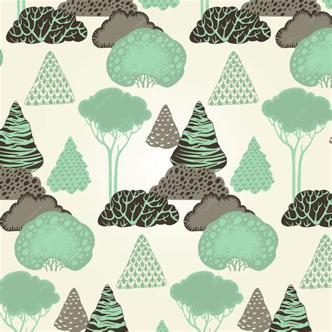 Free Vector Forest Pattern Free Vector Forest Pattern