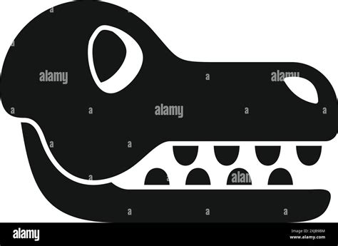 Alligator Skull Fossil Showing Teeth And Eye Socket Stock Vector Image And Art Alamy