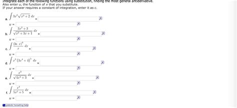 Solved Integrate Each Of The Following Functions Using
