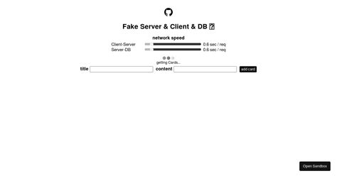 Fake Client Server Implementation Codesandbox