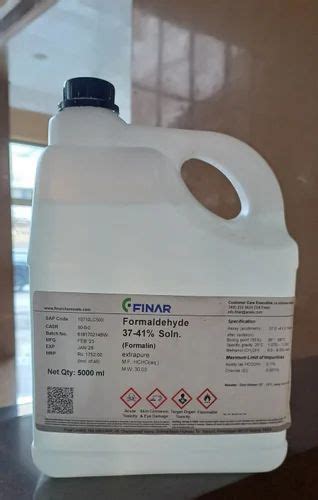 Formaldehyde 37 Liquid For Surface Disinfectant At ₹ 35kg In Ahmedabad