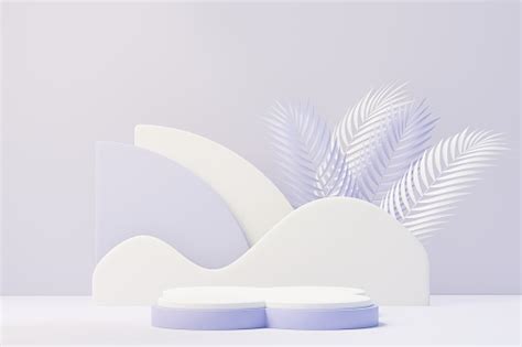 제품 프리젠 테이션 및 광고를위한 2022 년 디자인의 매우 페리 색상의 뷰티 연단의 3d 렌더링 최소한의 파스텔 하늘과 꿈꾸는 땅 장면 로맨스 개념 0명에 대한 스톡 사진