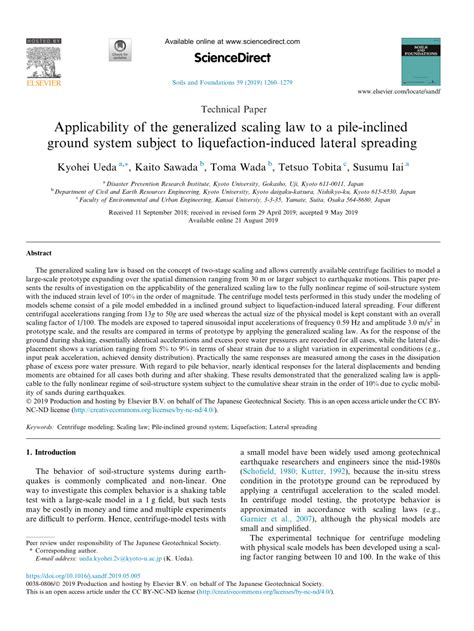 Pdf Applicability Of The Generalized Scaling Law To A Pile Inclined