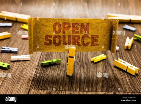 Word Writing Text Open Source Business Concept For Denoting Software Which Original Source Code