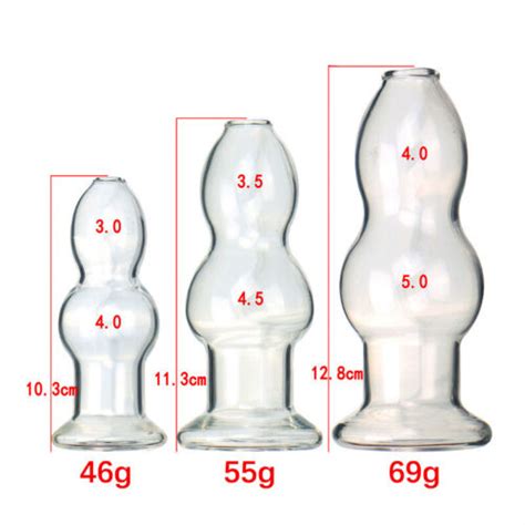 Peep Hole Hollow Speculum Crystal Glass Anal Beads Butt Plugs Dilator