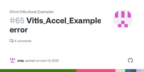 Vitisaccelexamples Error · Issue 65 · Xilinxvitisaccelexamples · Github