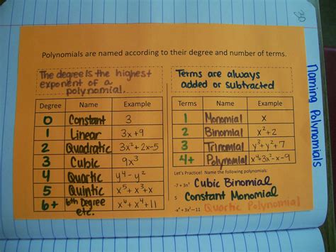 Polynomial Classification Chart Ponasa Polynomial Classification Chart Ponasa