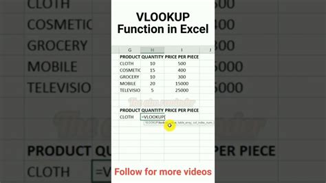 Ms Excel Short Tricks Vlookup In Excel The Aim Reminder Youtube