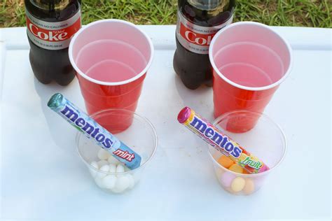 Erupting Mentos And Coke Experiment