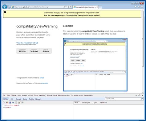 Compatibilityviewwarning By Okize
