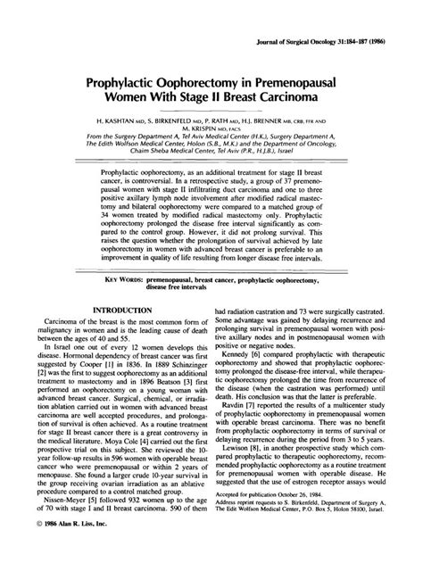 Digital Article Delivery Services On Linkedin Prophylactic Oophorectomy In