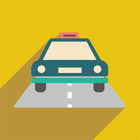 그림자 아이콘 및 모바일 응용 프로그램 택시 벡터와 평면 Eps Ai Uidownload