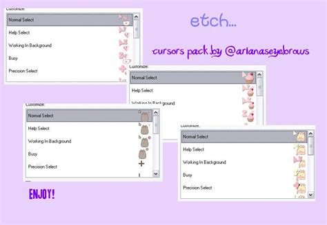 Cursor Pack By Arianaseyebrows By Rusheringwithlovato On Deviantart
