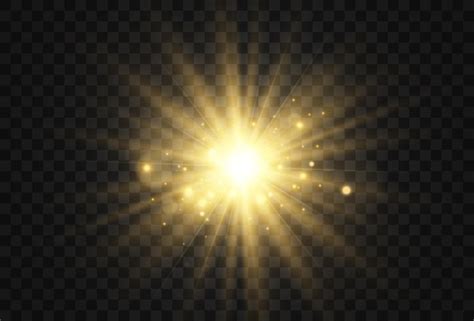 조명 효과의 밝고 아름다운 별 그림 프리미엄 벡터