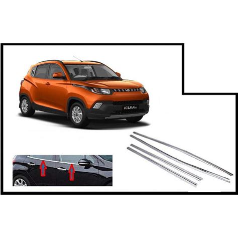 Alpine Premium Quality Car Outer Door Window Glass Beading Garnish Weatherstrip Chrome Kuv 100