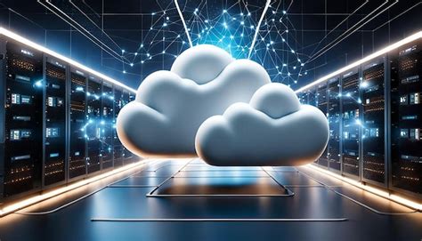 Cloud Technology With Network Infrastructure Premium Ai Generated Image