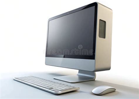 Minimalist Desktop Computer Setup Featuring A Sleek Monitor Ergonomic Keyboard And Modern