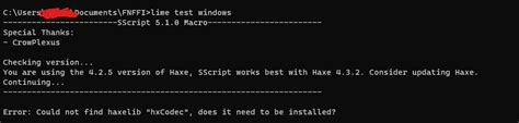 Error Could Not Find Haxelib HxCodec Does It Need To Be Installed Issue 13264