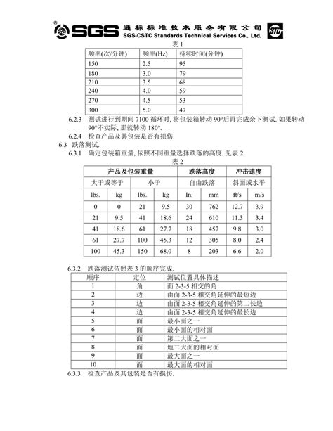 摔箱测试标准