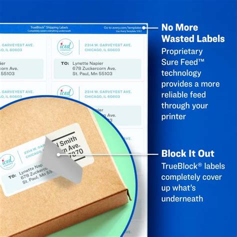 Shipping Labels With Trueblock® Technology With Sure Feed 5264