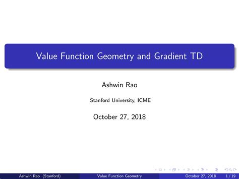 Value Function Geometry And Gradient Td Ppt