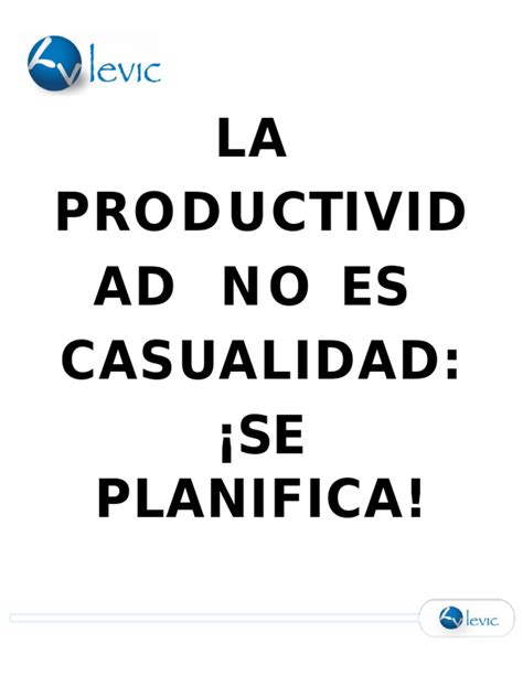 La Productividad Levic Pdf Negocios