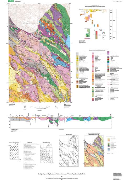 Geologic Map And Map Database Of Eastern Sonoma And Western Napa Counties California