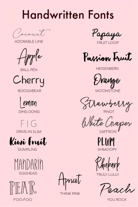 Pin By Sakura Hanabi On Font Trending Handwritten Fonts Free