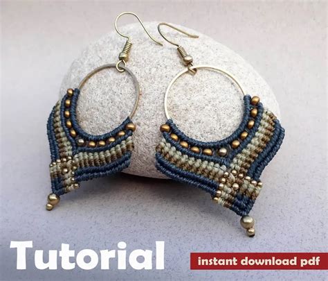 Lovely Metal Frame Macrame Earrings Tutorials By Notailcatjewelry The