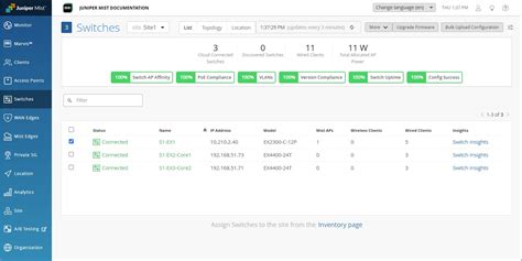 Upgrade Junos OS On Switches Mist Juniper Networks