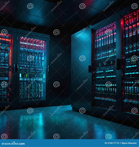 Data Center Servers Room Storage Systems Generic Cloud Storage Concept
