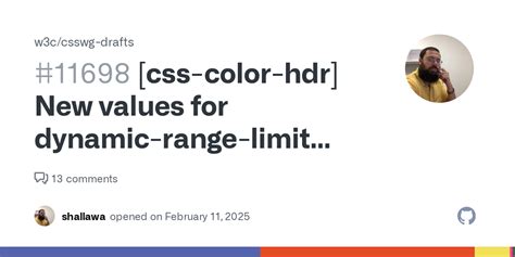 Css Color Hdr New Values For Dynamic Range Limit Property · Issue
