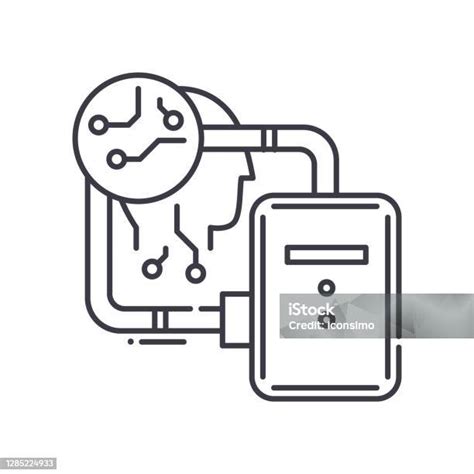 공작 기계 아이콘 선형 절연 일러스트레이션 얇은 선 벡터 웹 디자인 기호 흰색 배경에 편집 가능한 스트로크와 개요 개념 기호 개념에 대한 스톡 벡터 아트 및 기타 이미지