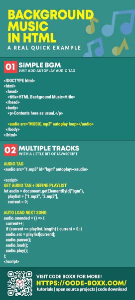 How To Add Background Music In Html Very Simple Examples