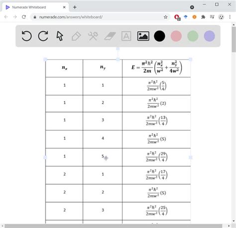 Solved A Particle Is Confined To A Two Dimensional Box Of Length L And Width 2 L The Energy