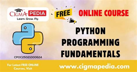 Python Programming Fundamentals Free Online Course Cigma Pedia