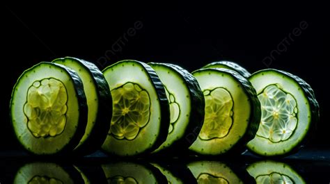 검은 배경에 서 있는 얇게 썬 오이 오이 조각 고화질 사진 사진 배경 일러스트 및 사진 무료 다운로드 Pngtree