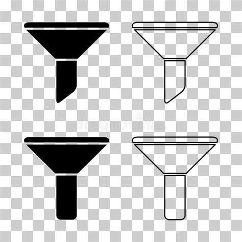 Set Of Filter Button Web Shape Icon Filtering Symbol Funnel Sign Vector Illustration Stock