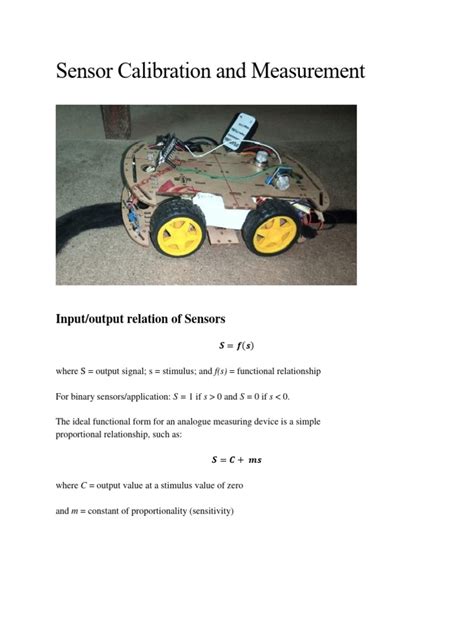 Selected Sensor Calibration And Measurement Pdf Sensor Signal