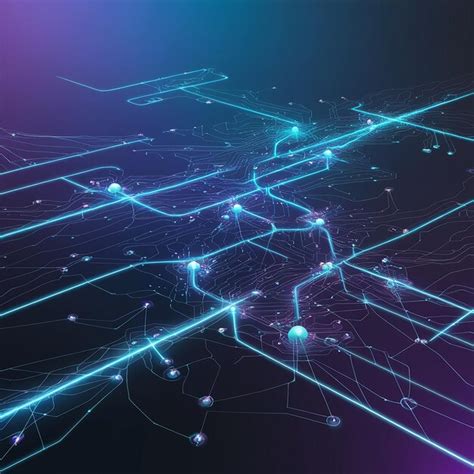 Abstract Digital Connections Premium Ai Generated Image