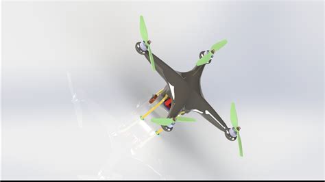 小型四旋翼无人机模型02 solidworks 2021 模型图纸下载 懒石网