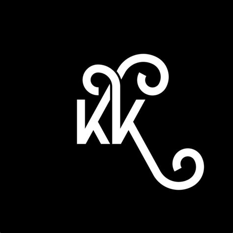 Premium Vector Kk Letter Logo Design On Black Background Kk Creative Initials Letter Logo